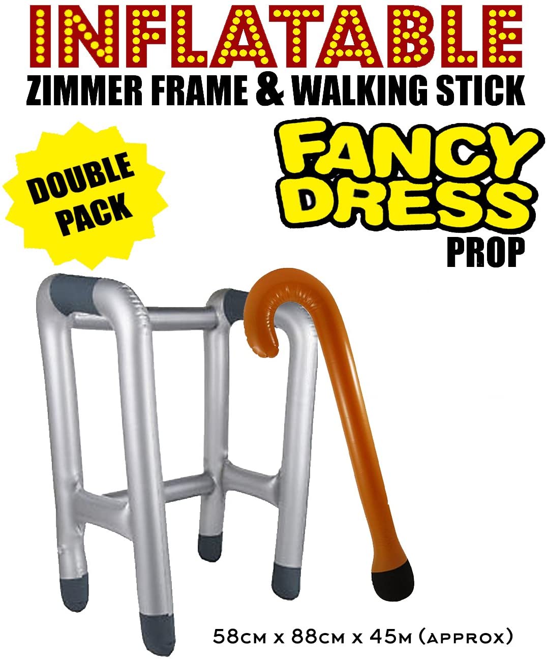 Inflatable Zimmer Frame and Walking Stick Set. Great Fun! – BigaMart