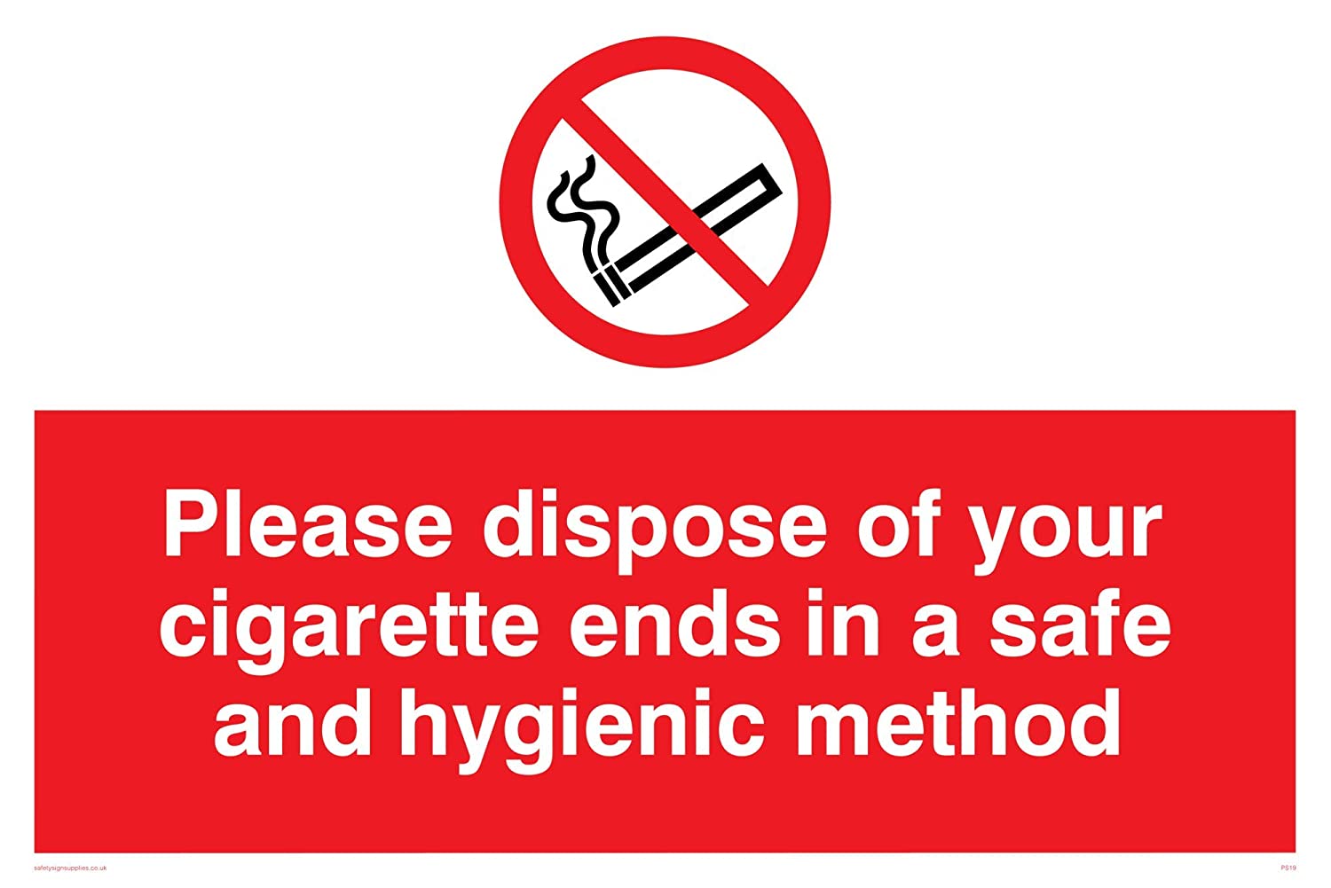Viking Signs PS19-A2L-3D”Please Dispose Of Your Cigarette Ends In A ...