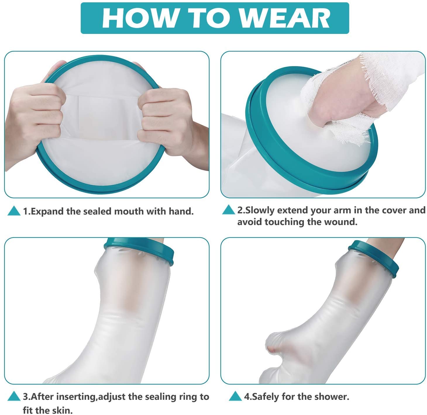 Polaland Waterproof Arm Cast Wound Cover for Shower Bath, Waterproof ...