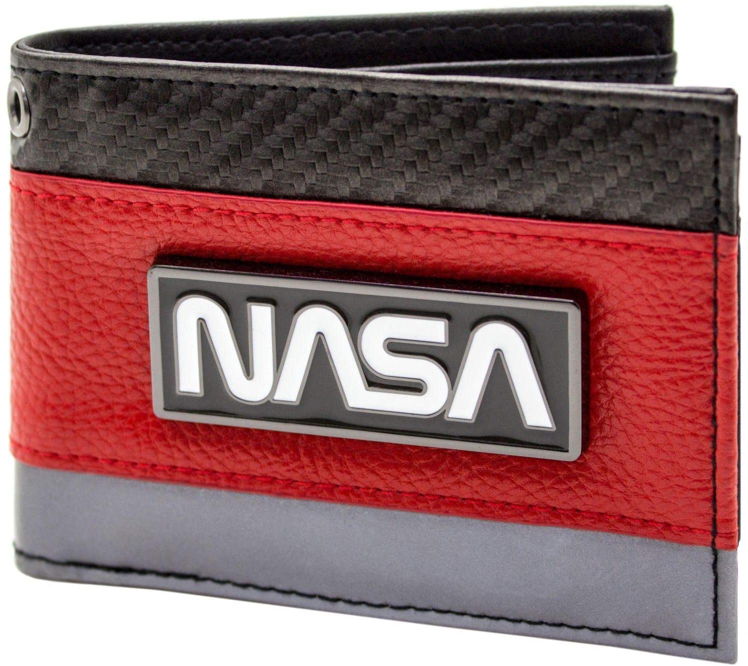 NASA Silver Badge Space Exploration Red ID & Card Bi-Fold Wallet – BigaMart
