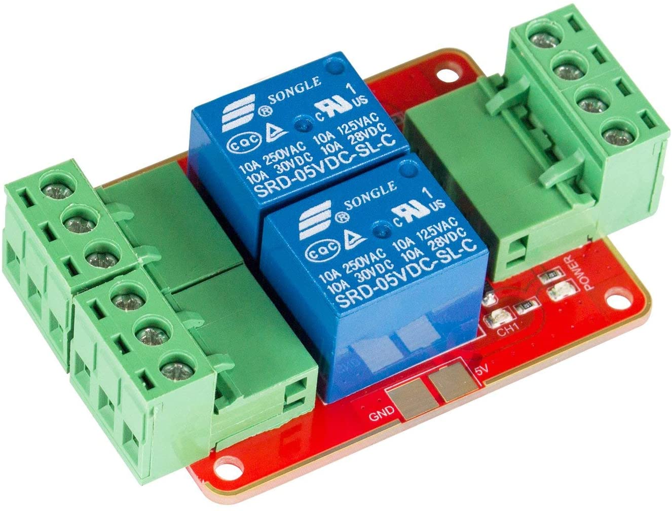 SUNFOUNDER 2 Channel Relay Module DC 5V Power Supply Relay Board with ...