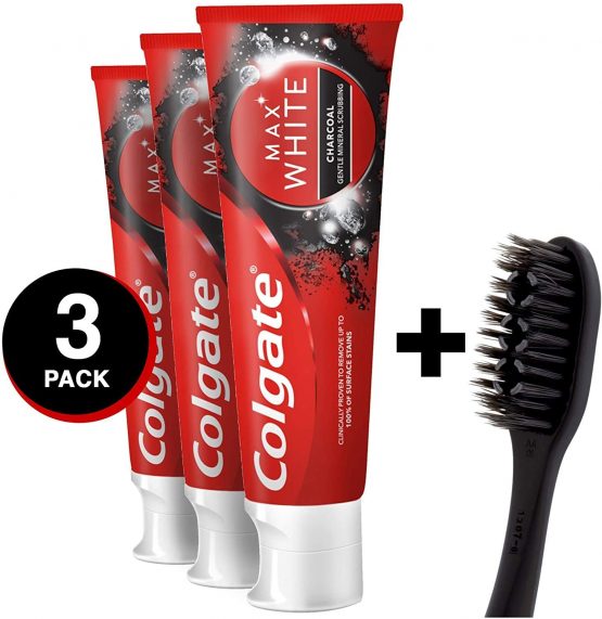 Colgate – 360 Deep Clean Black Medium Toothbrush + 3X Colgate Max White ...