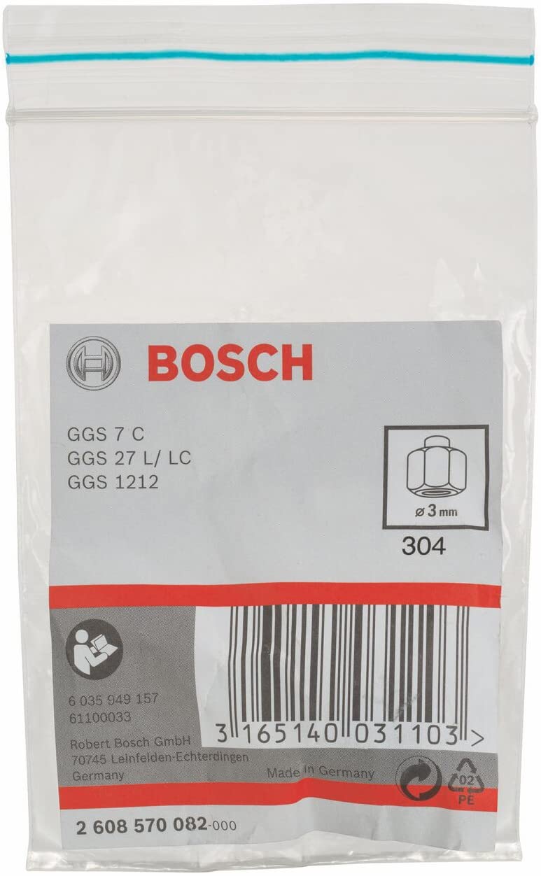 Bosch 2608570082 Collets and Locking Nuts, 3mm, Blue – BigaMart