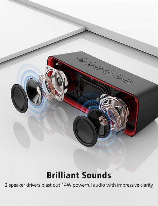 Vtin R2 Portable Bluetooth Speaker with Bass Boost, Wireless Speaker ...