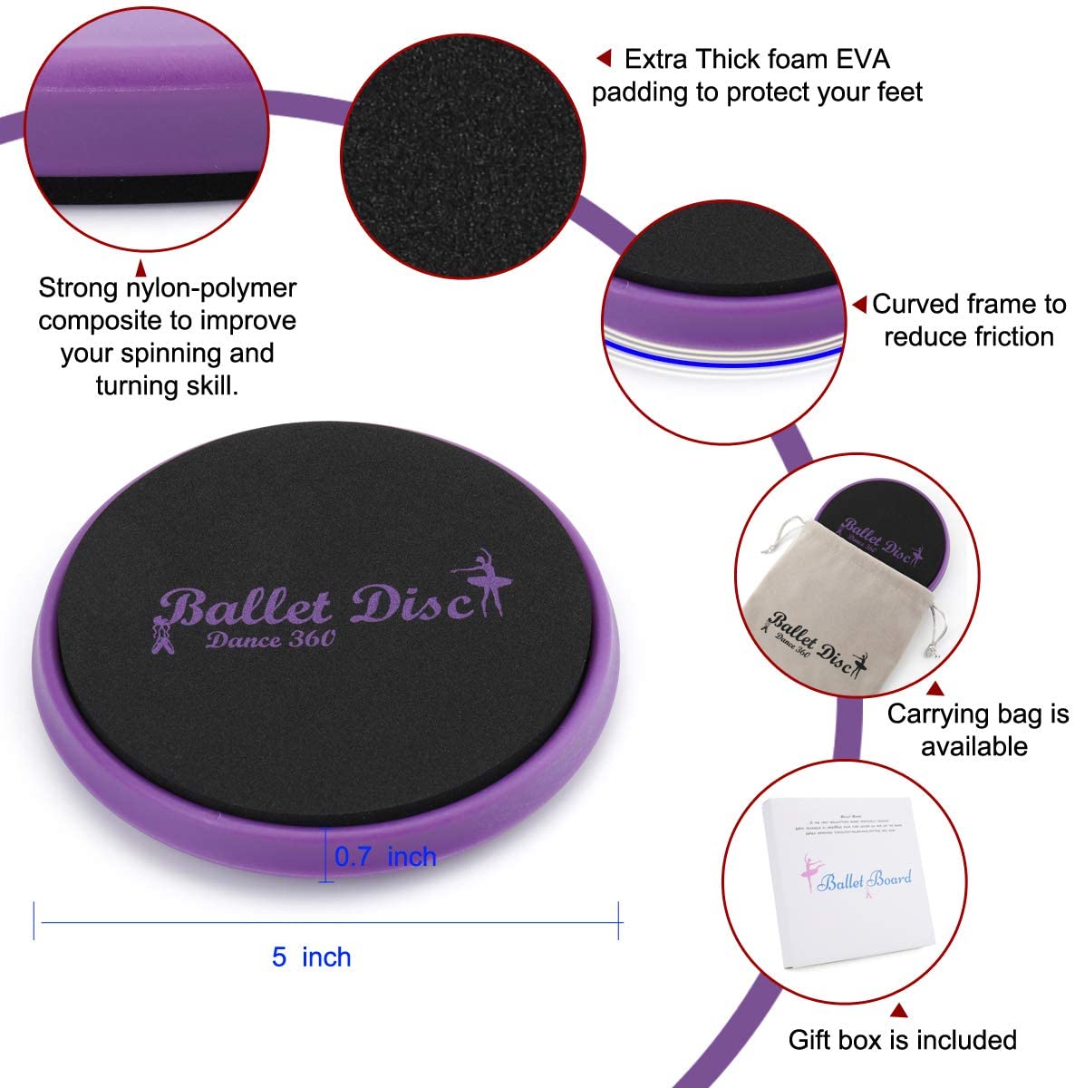 Cosybreeze Ballet Turn Disc, Dance Disc for Dancers, Gymnastics and Ice ...