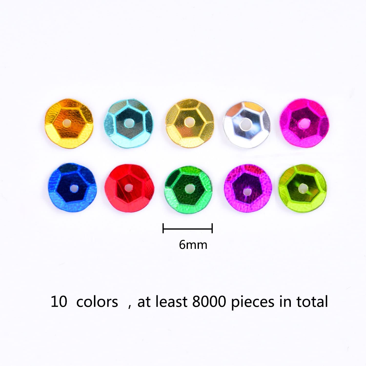 Loose Sequins Bulk Cup Sequin Iridescent Spangles for DIY Arts Crafts ...