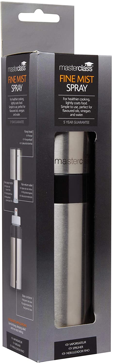 MasterClass Stainless Steel Oil Mister Spray Bottle, 150 ml (5.5 fl oz ...