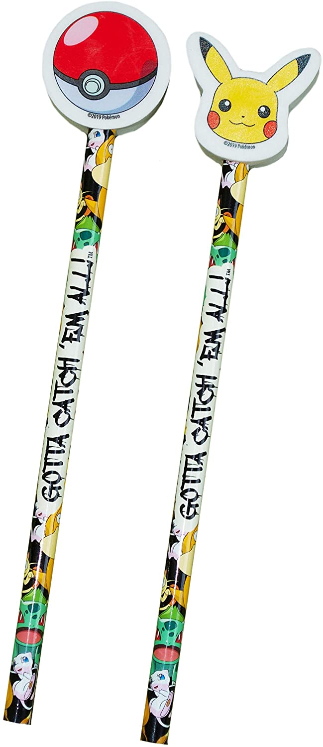 Pokémon Pencil and Eraser Set | Streetwise Design | Drawing Pencils ...