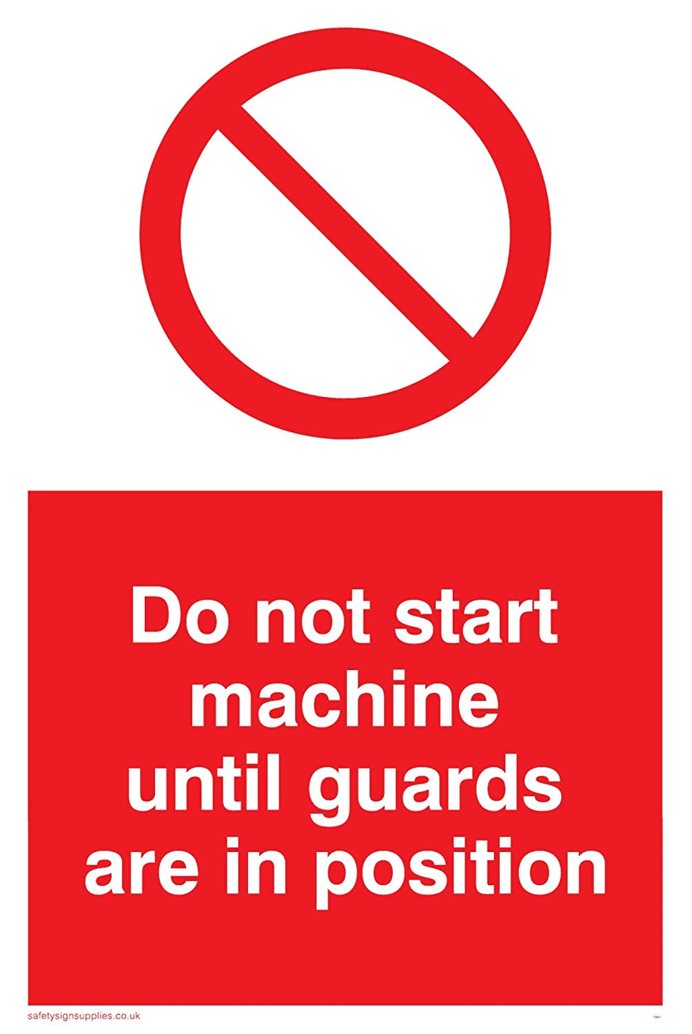 Viking Signs PM41-A6P-3M”Do Not Start Machine Until Guards Are In ...