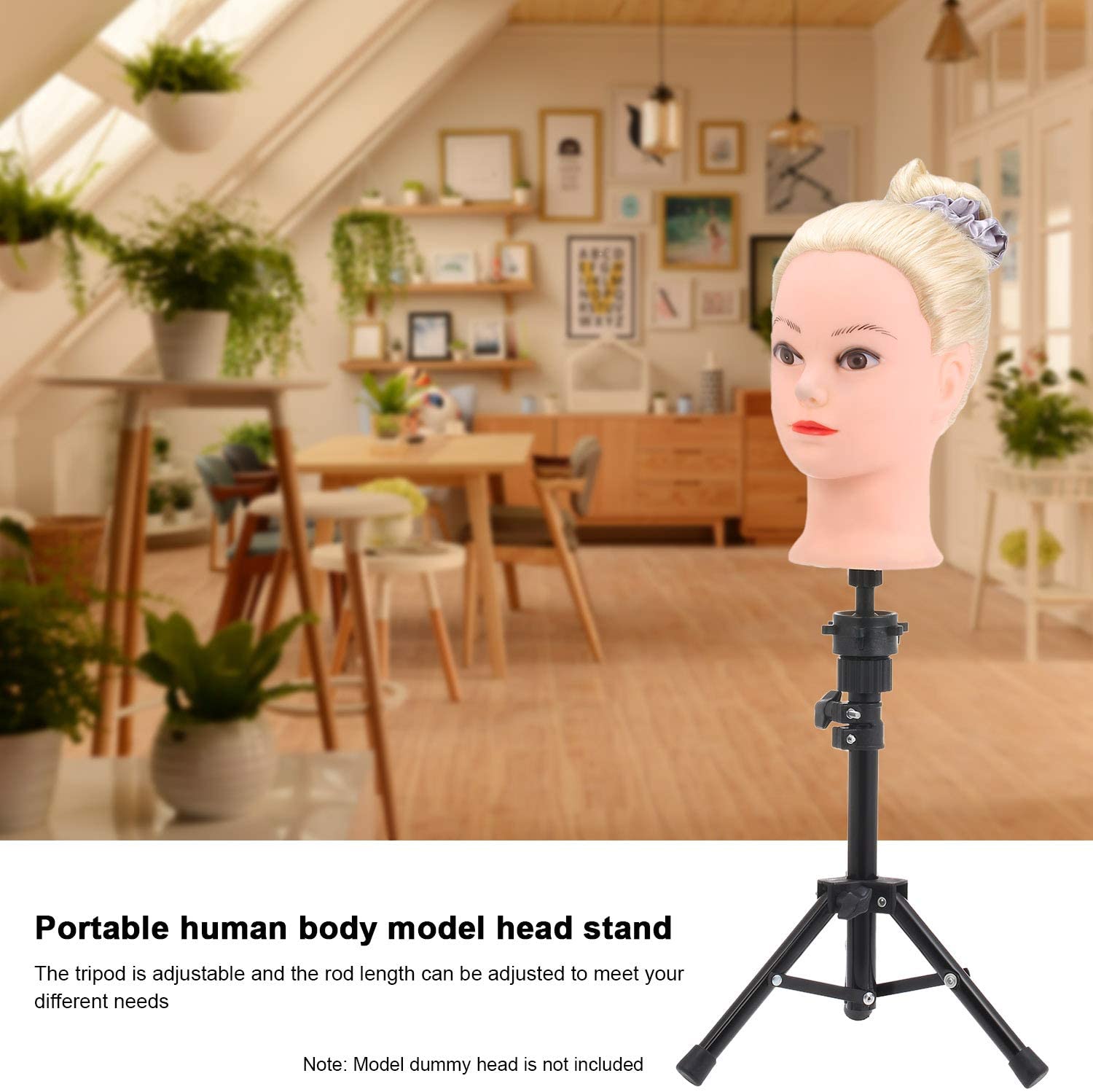 Anself Tripod Stand Holder for Training Head, Hairdressing Mannequin ...