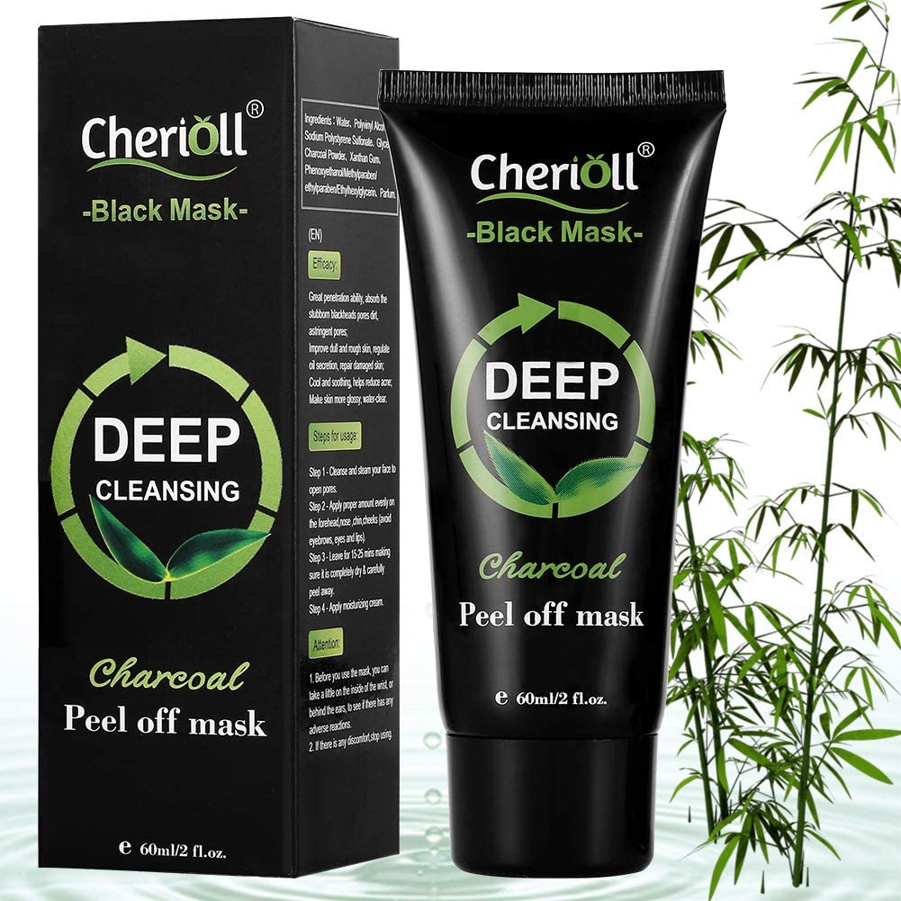 Cherioll Black Mask Activated Carbon Remover Deep Cleaning Facial Mask ...