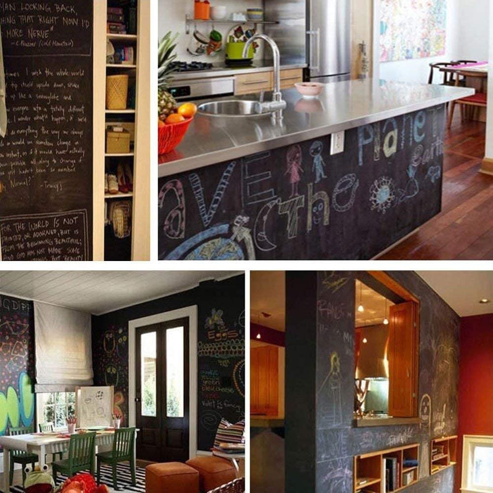 2 Pack Self Adhesive Blackboard Sticker Roll – DIY Wall Paper Contact ...