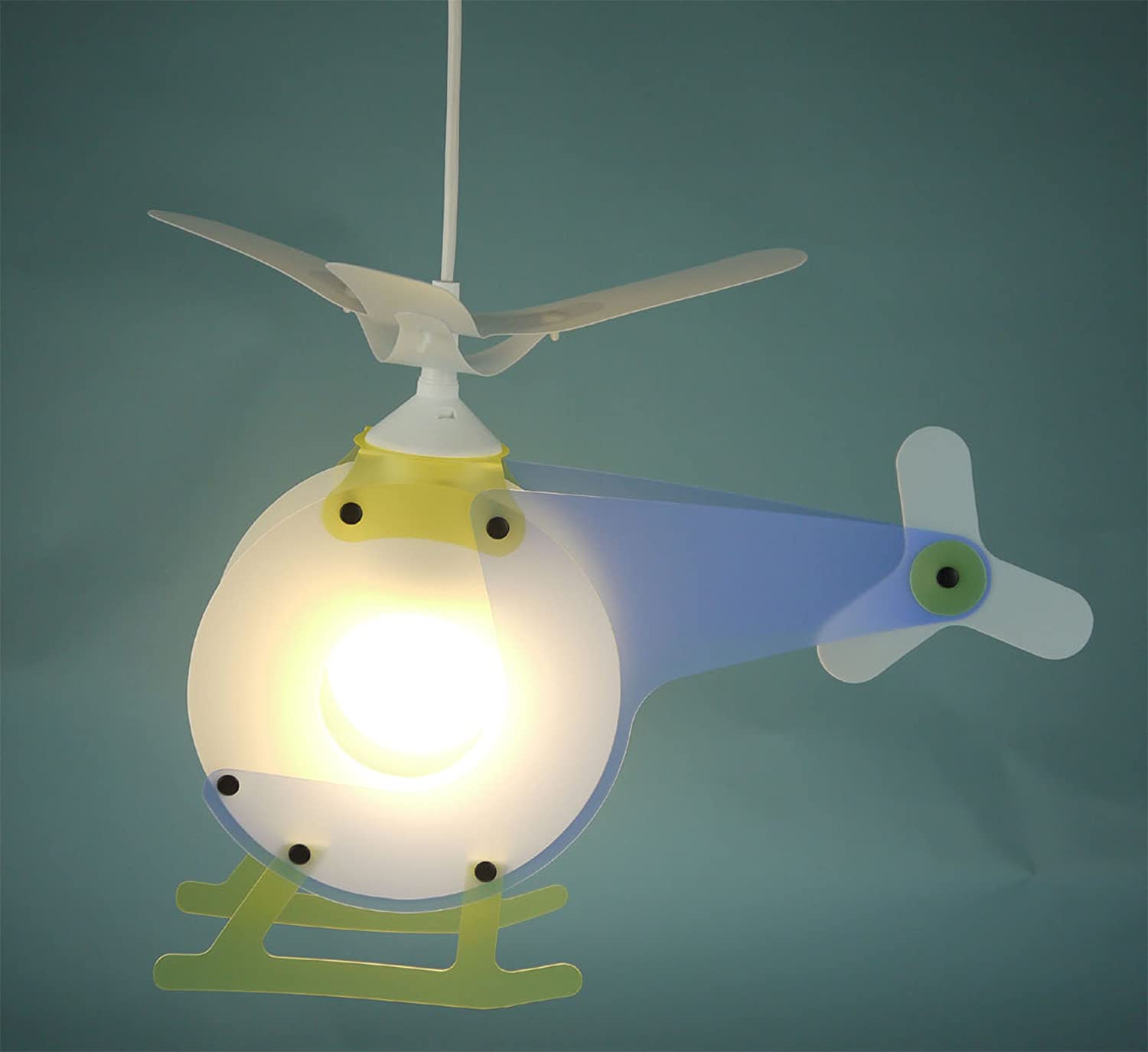 Niermann Standby Plastic Pendulum Light, Helicopter, White/Blue – BigaMart