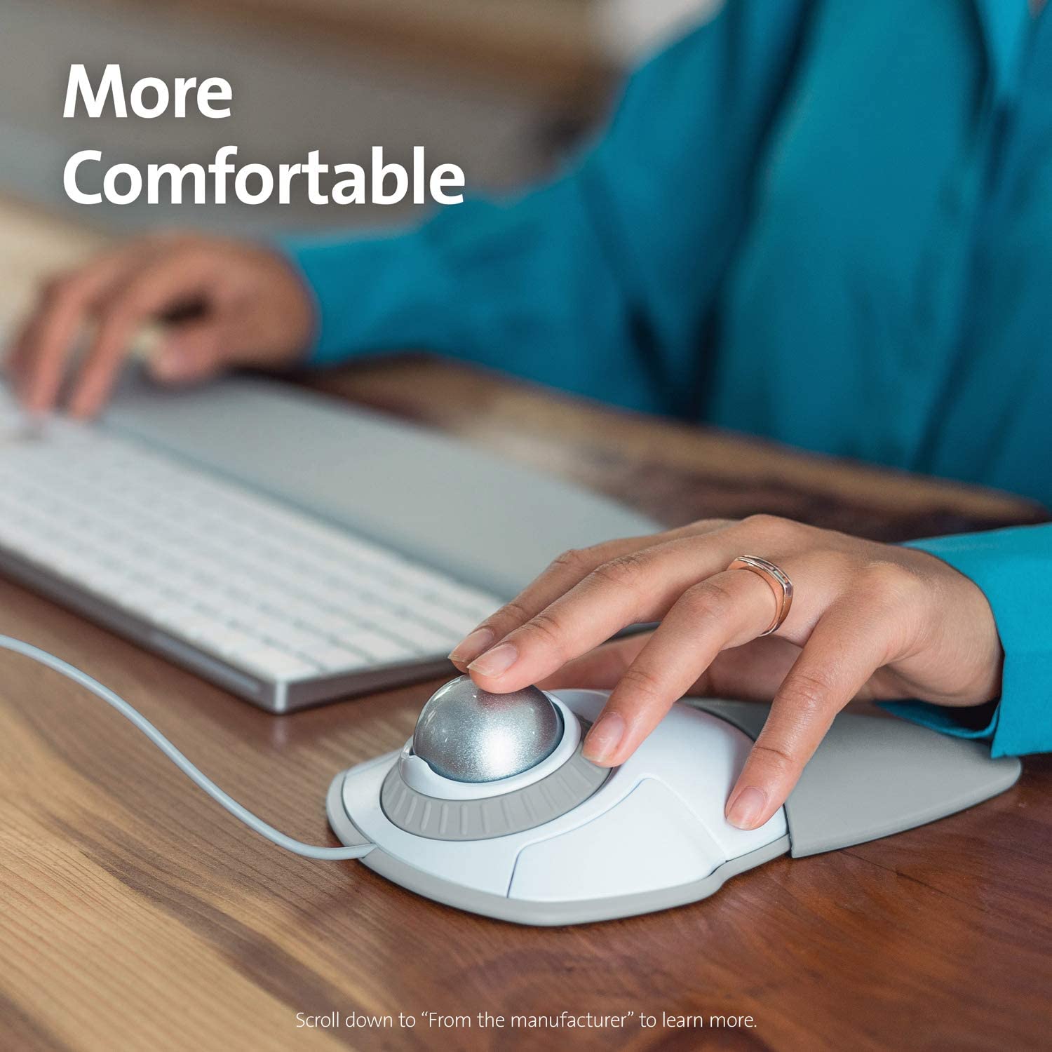 Kensington Trackball Mouse – Wired Ergonomic Orbit Trackball Mouse, For ...