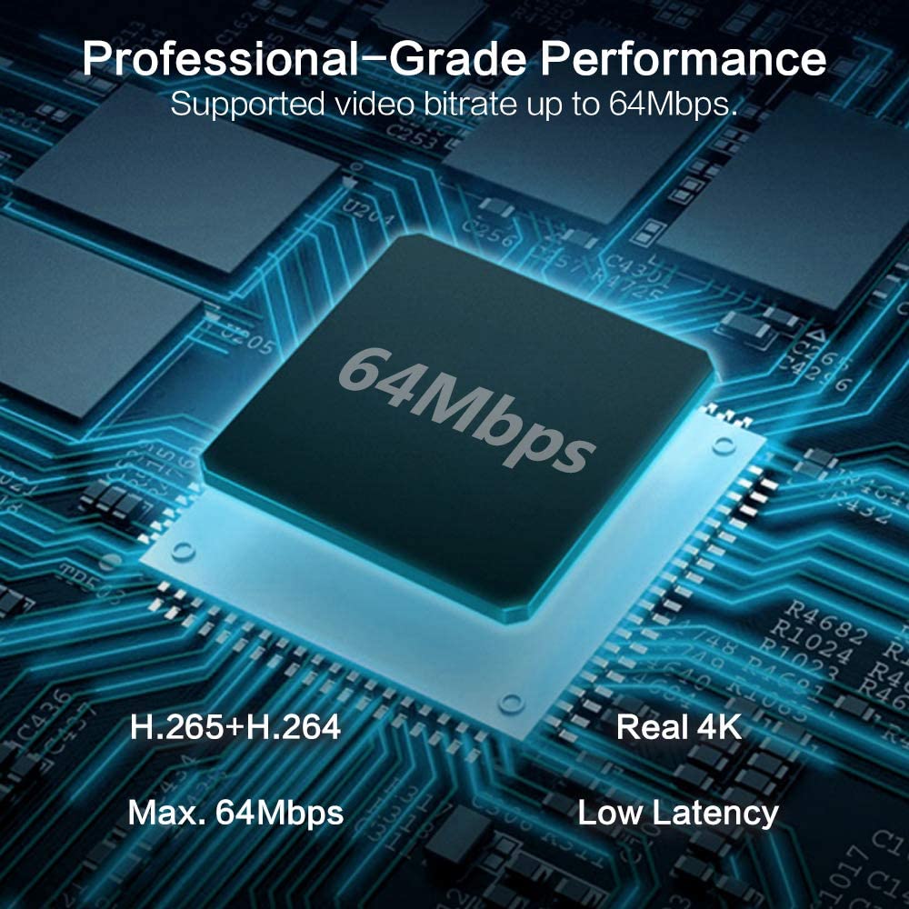 DDMALL 4K UHD H.265 H.264 HDMI Video Encoder, Real 4K, Portable Size, RTMP RTMPS RTSP TS ...