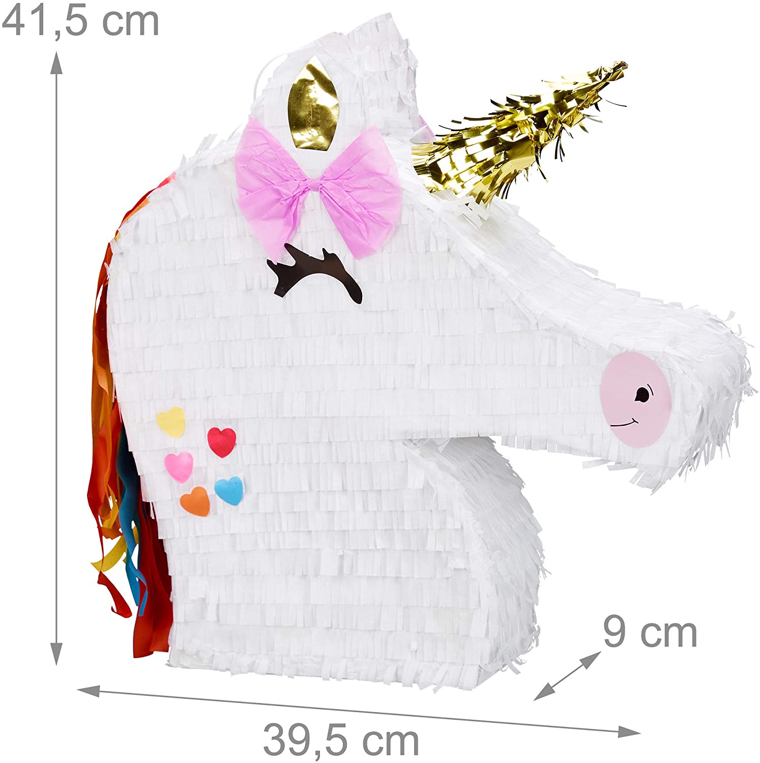 Relaxdays 10028079 Pinata, Hanging, for Girls, Unicorn Piñata, Fillable ...