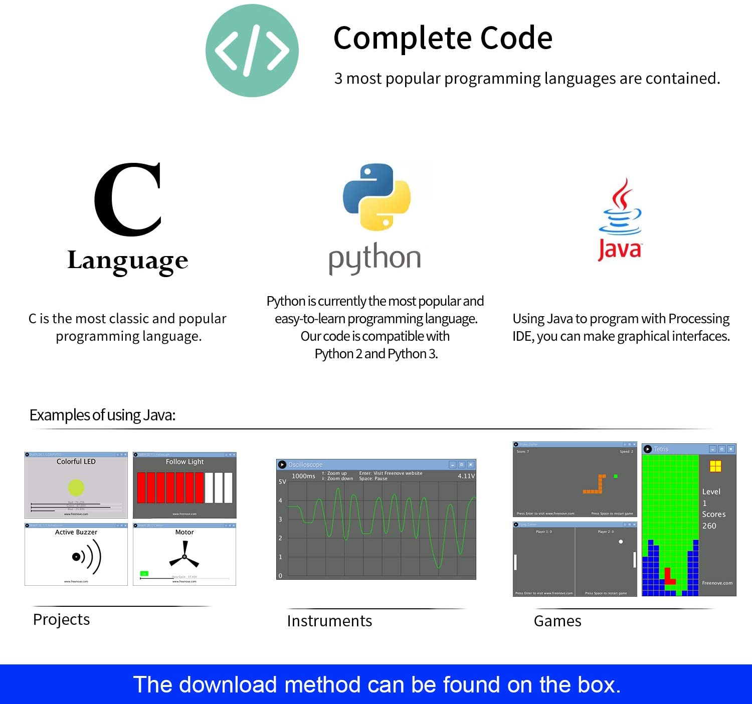 FREENOVE Super Starter Kit for Raspberry Pi 4 B 3 B+ 400, 411-Page Detailed Tutorials, Python C ...