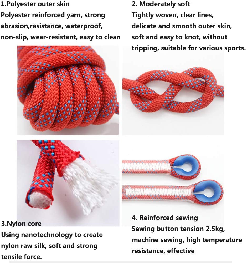 NOZOMI 10M Climbing Rope, Multifunctional Cord 10mm Thick Safety Rope for Home Fire Emergency ...