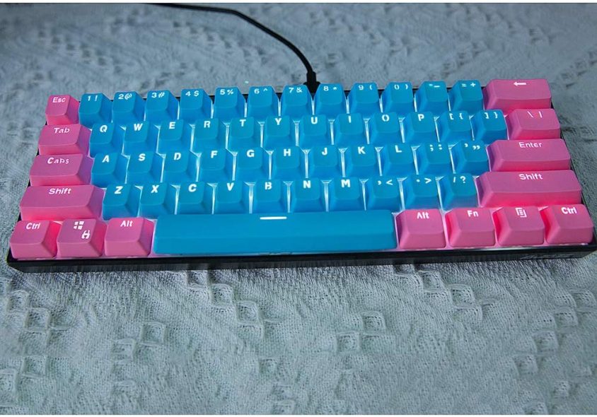 Sunzit Keycaps, 61 Keycaps Backlight Two-Color Mechanical Keypad PBT ...
