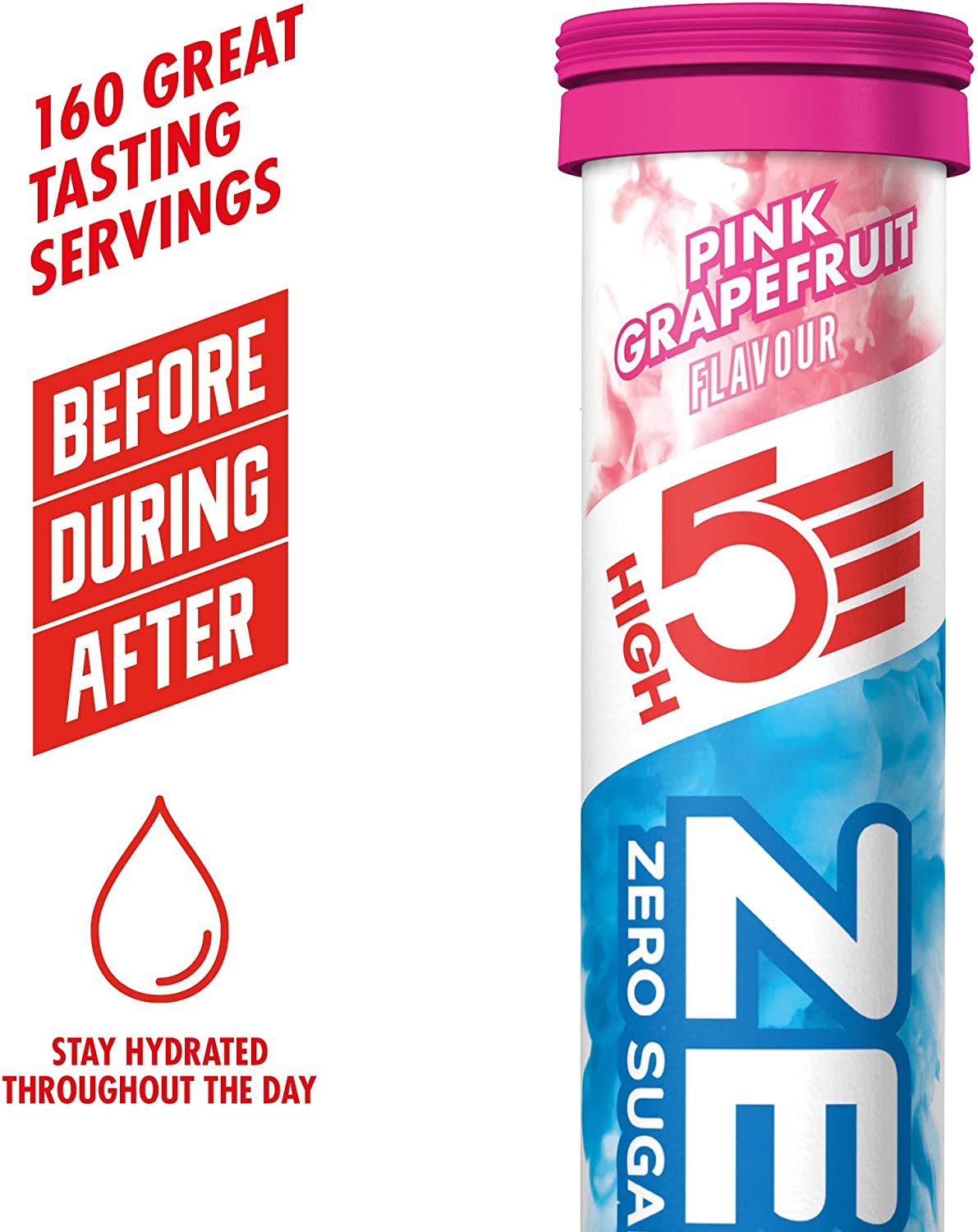HIGH5 Zero Electrolyte Hydration Tablets Added Vitamin C (Pink ...