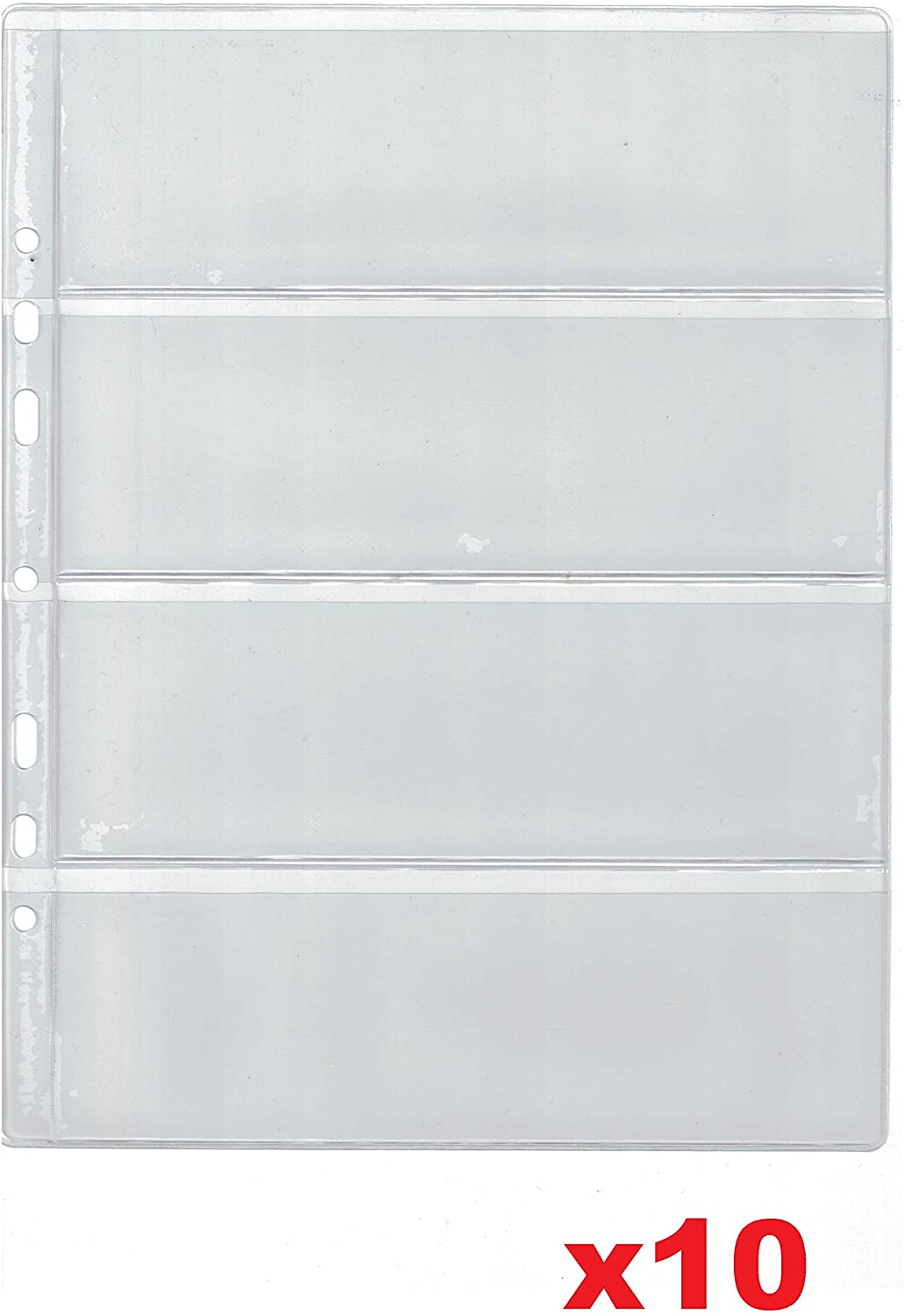 COLLECTOR 10 Pages for banknote album – Type 4 – for four notes, Folder ...