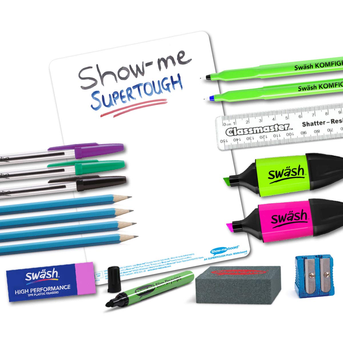 Home School Stationery plus Mini A5 Show-me SUPERTOUGH Whiteboard Kit ...