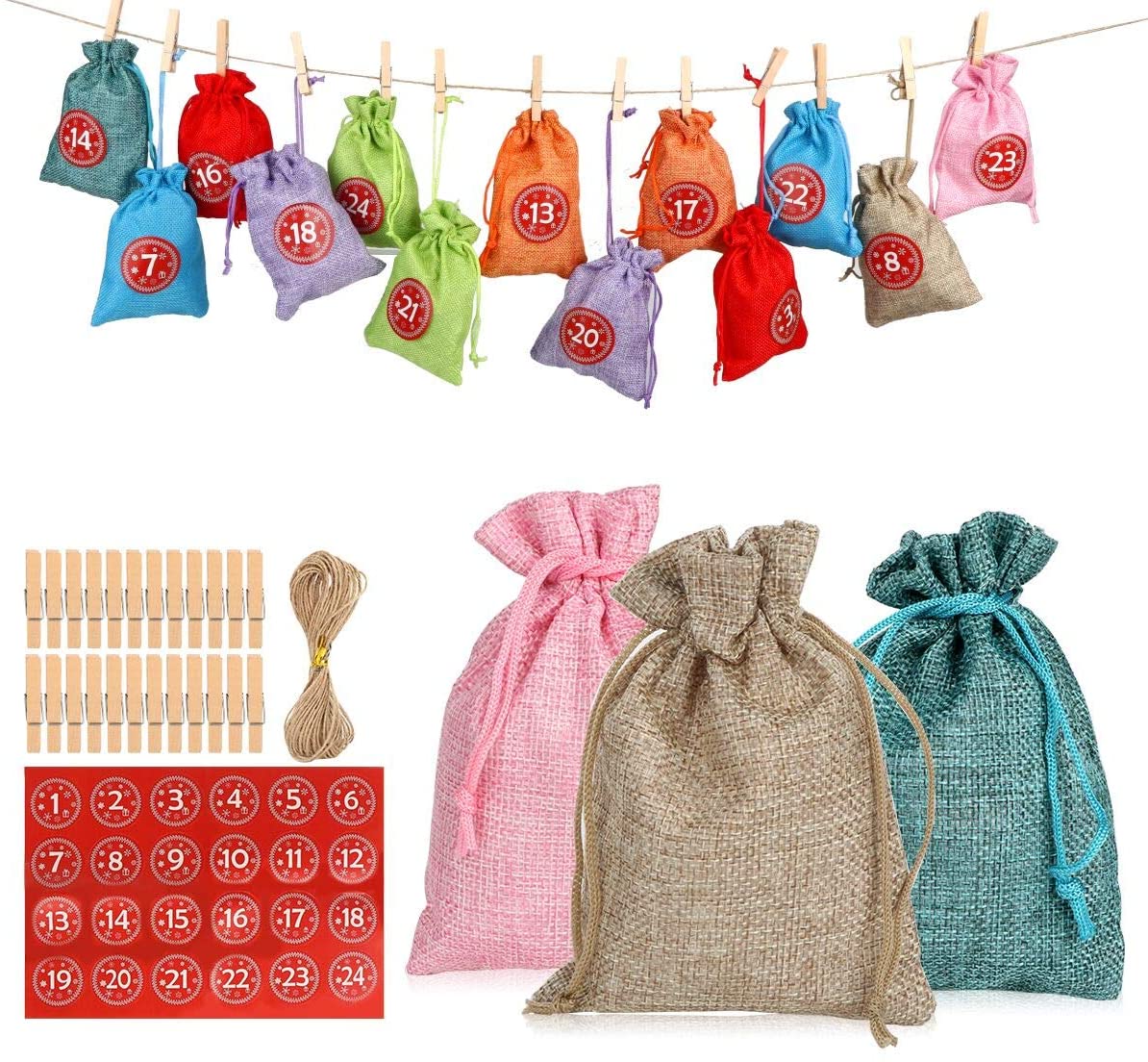 Ansteker Advent Calendars Bags 2019,Christmas Calendar Gift Bags ...