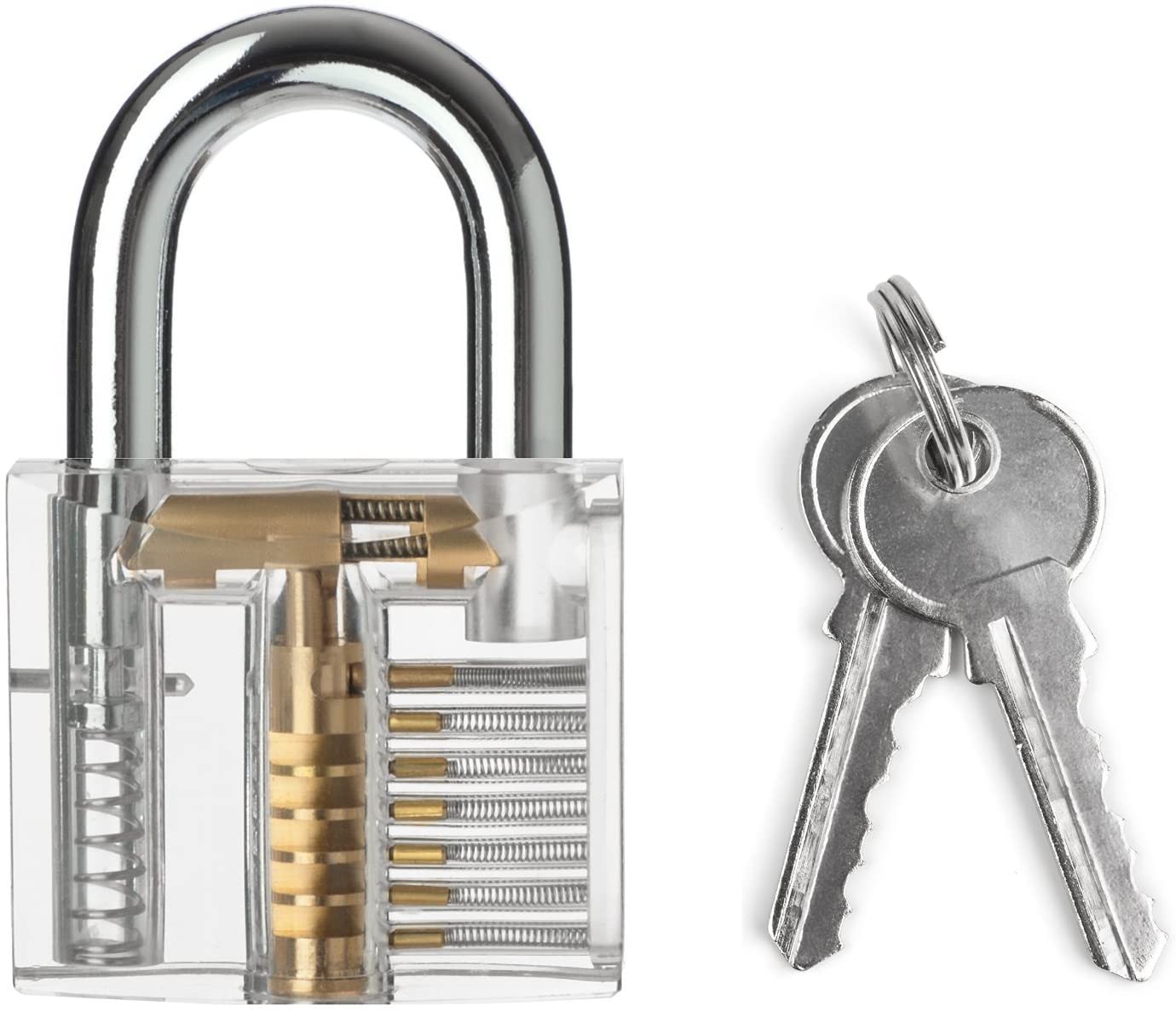 SpyTech 24 Piece Lock Pick Extractor Set with Transparent Padlock for ...