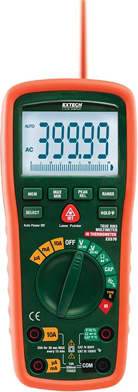 Extech Instruments EX570 True RMS Industrial Multi-Meter with IR ...