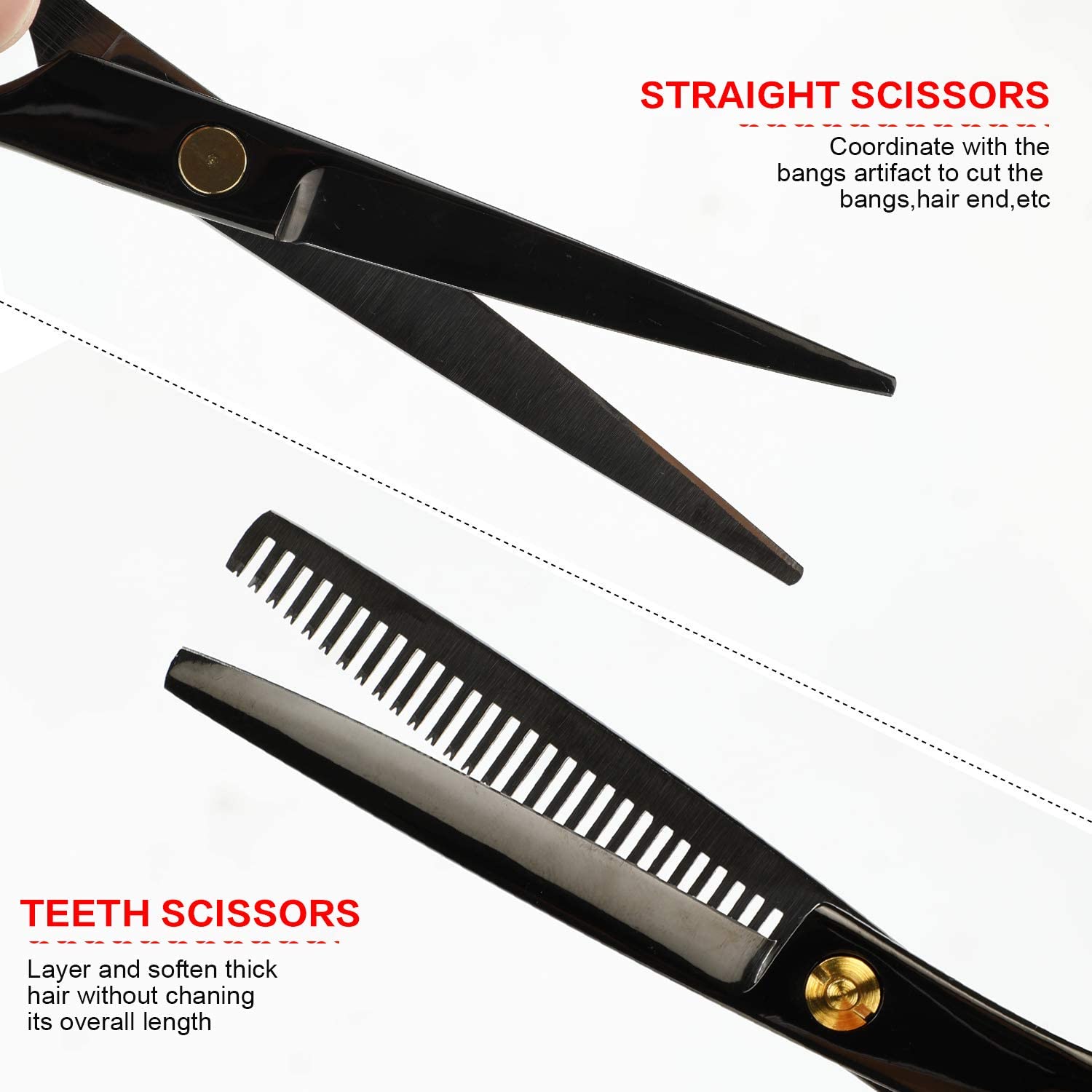 Lzfitpot Hairdresser Scissors Set Hair Thinning Scissors Hairdressing ...