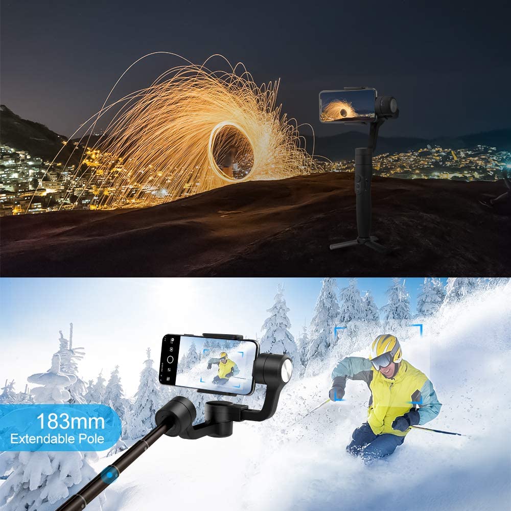 Feiyu Vimble 2S 3-Axis Handheld Gimbal Stabilizer,18cm Extension Pole ...