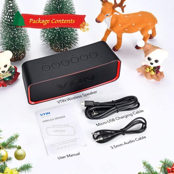 Vtin R2 Portable Bluetooth Speaker with Bass Boost, Wireless Speaker ...