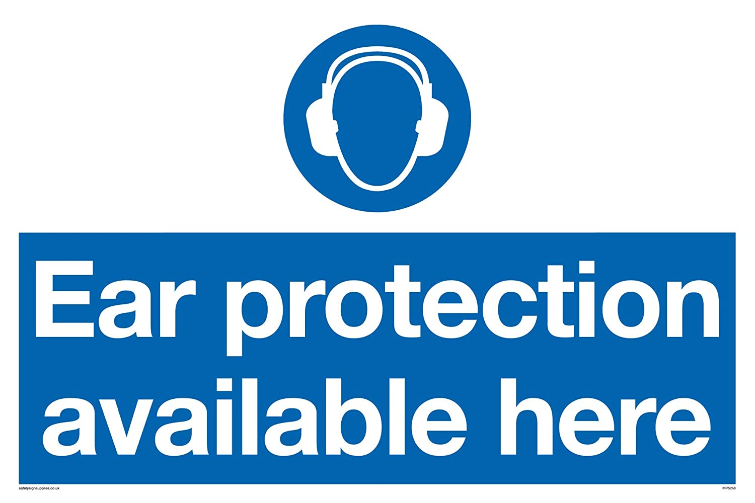 Viking Signs MP5268-A4L-V”Ear Protection Available Here” Sign, Vinyl ...