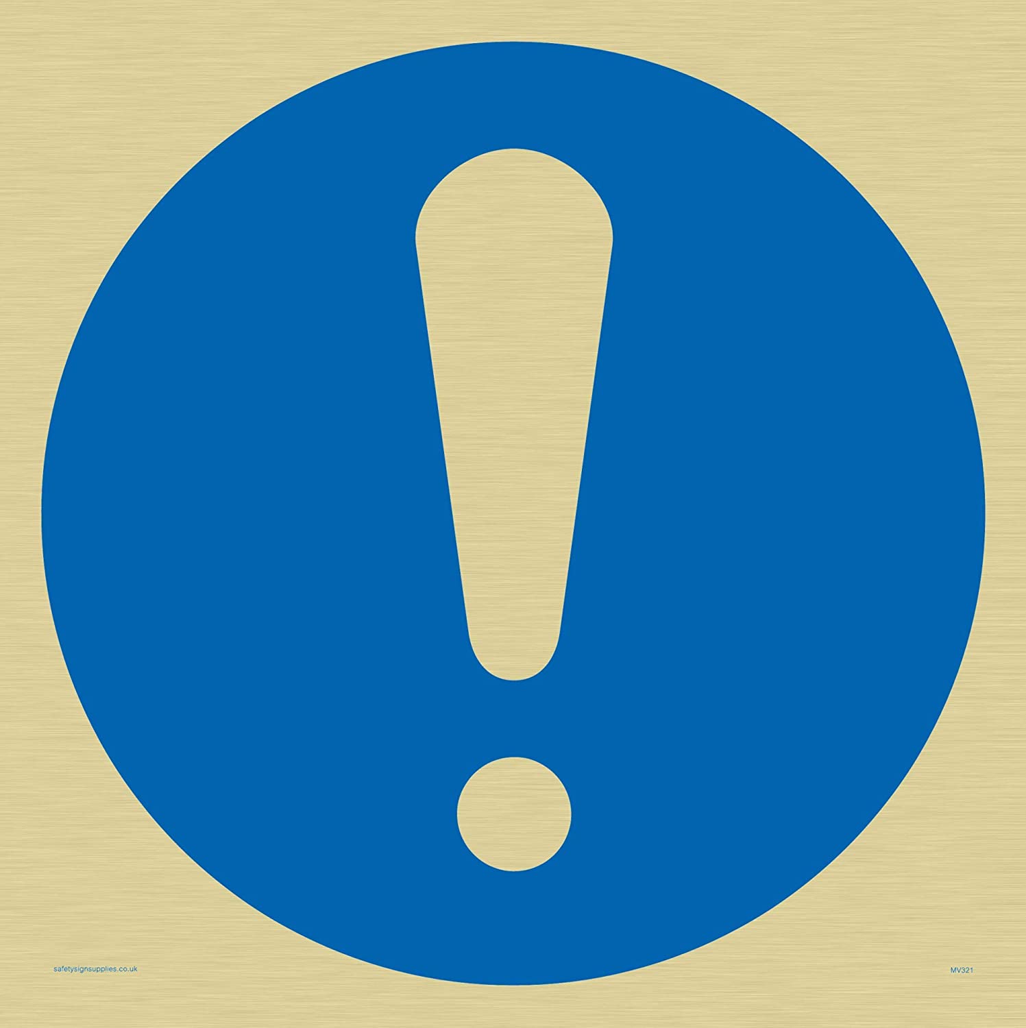Viking Signs MV321-S20-G Exclamation Symbol Sign, Rigid Gold Plastic ...