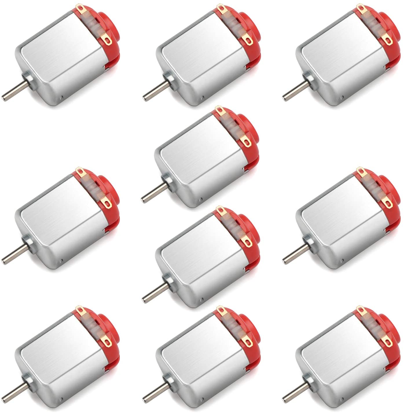 Droking 10pcs Micro 130 DC Motor, DC 3-6V 16500 RPM Cars Toys Electric ...