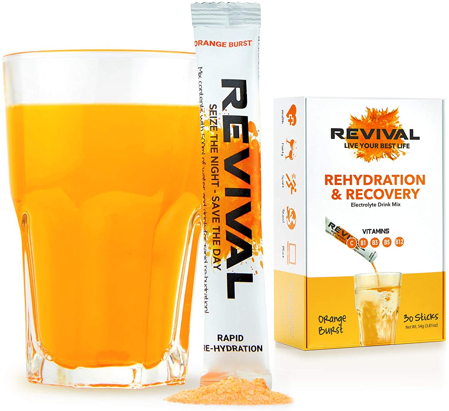 Revival Rapid Rehydration, Electrolytes Powder – High Strength Vitamin ...