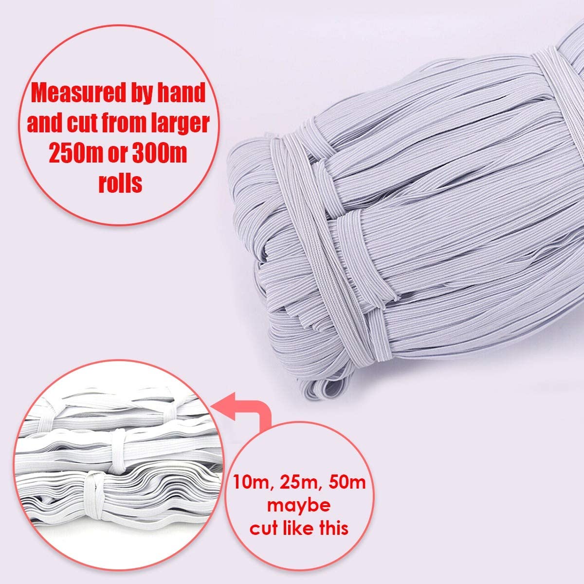 Trimming Shop Sewing Elastic Cord Thread, Smooth Finish Elastic Band ...