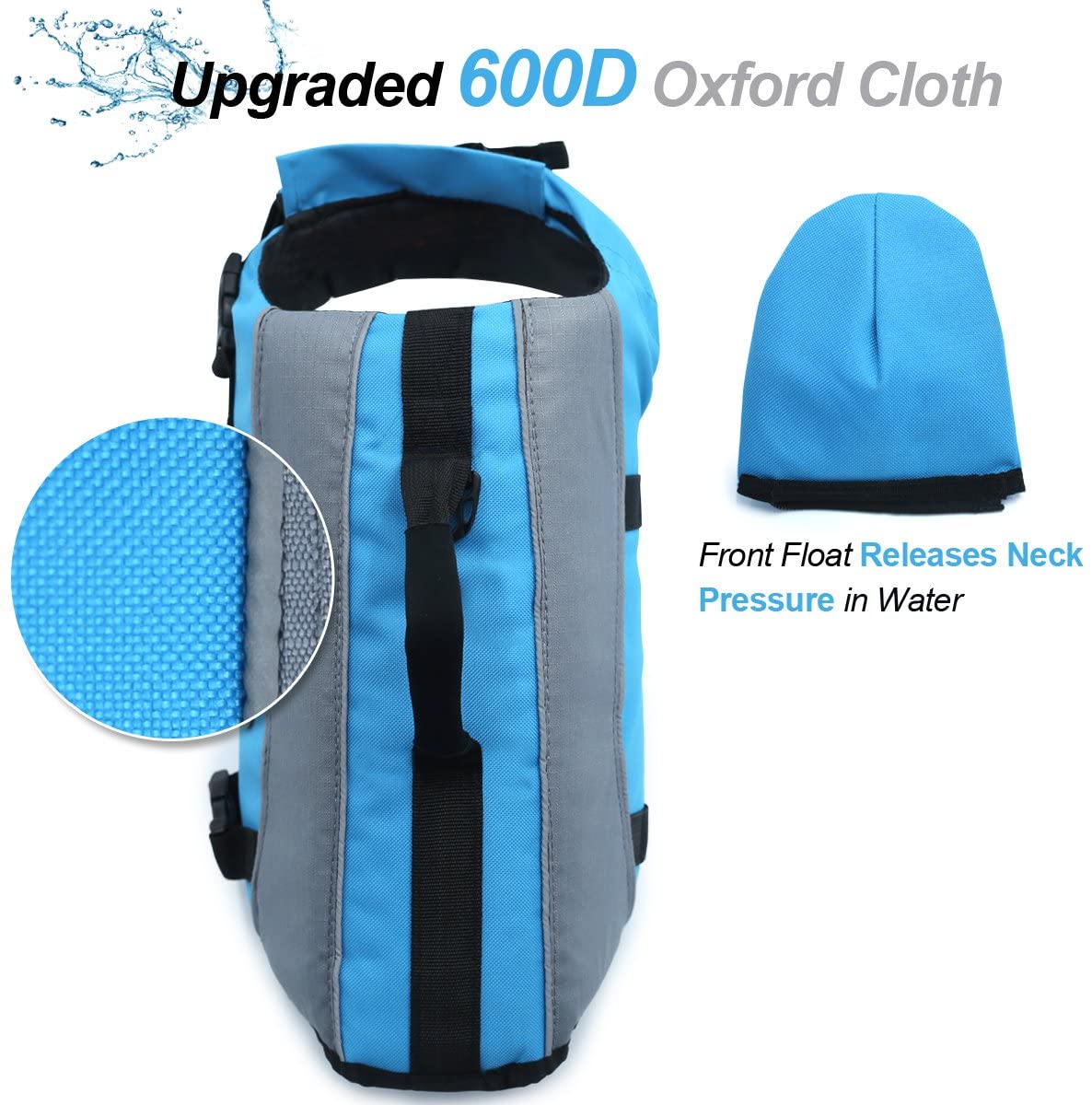 Vivaglory Dog Life Jacket Adjustable Buckle Dog Safety Vest Pet ...