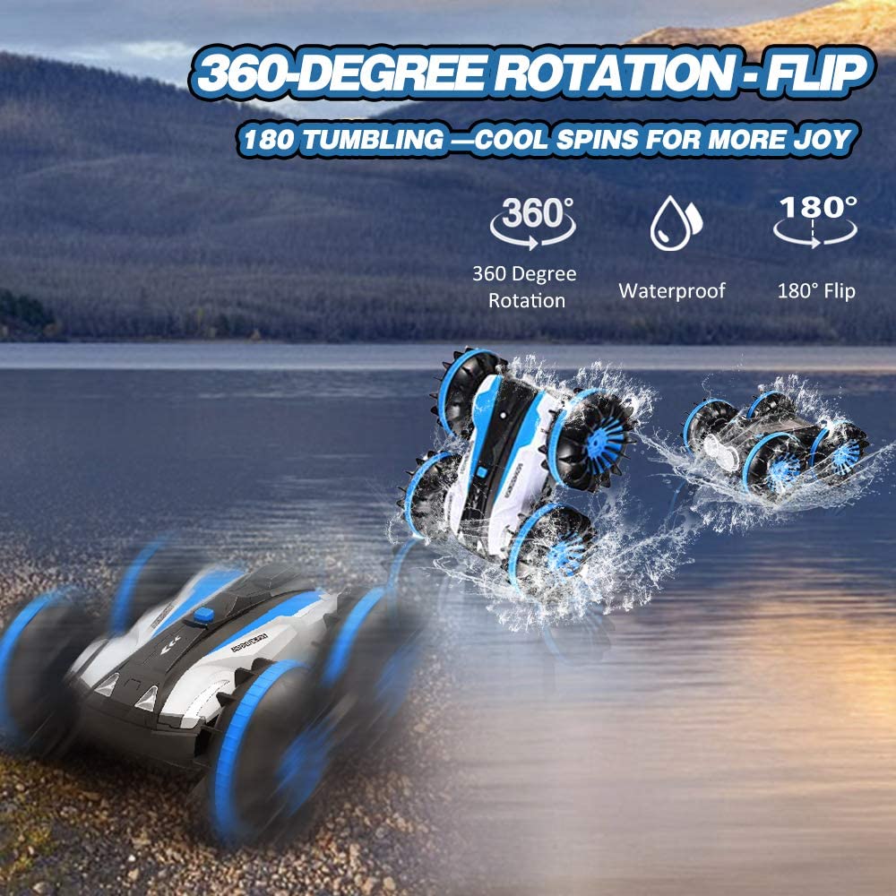 Joyjam RC Cars,Waterproof Stunt Car Amphibious RC Car with 2 Sides ...