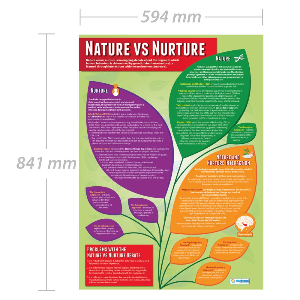 Nature Vs Nurture | Psychology Posters | Laminated Gloss Paper ...