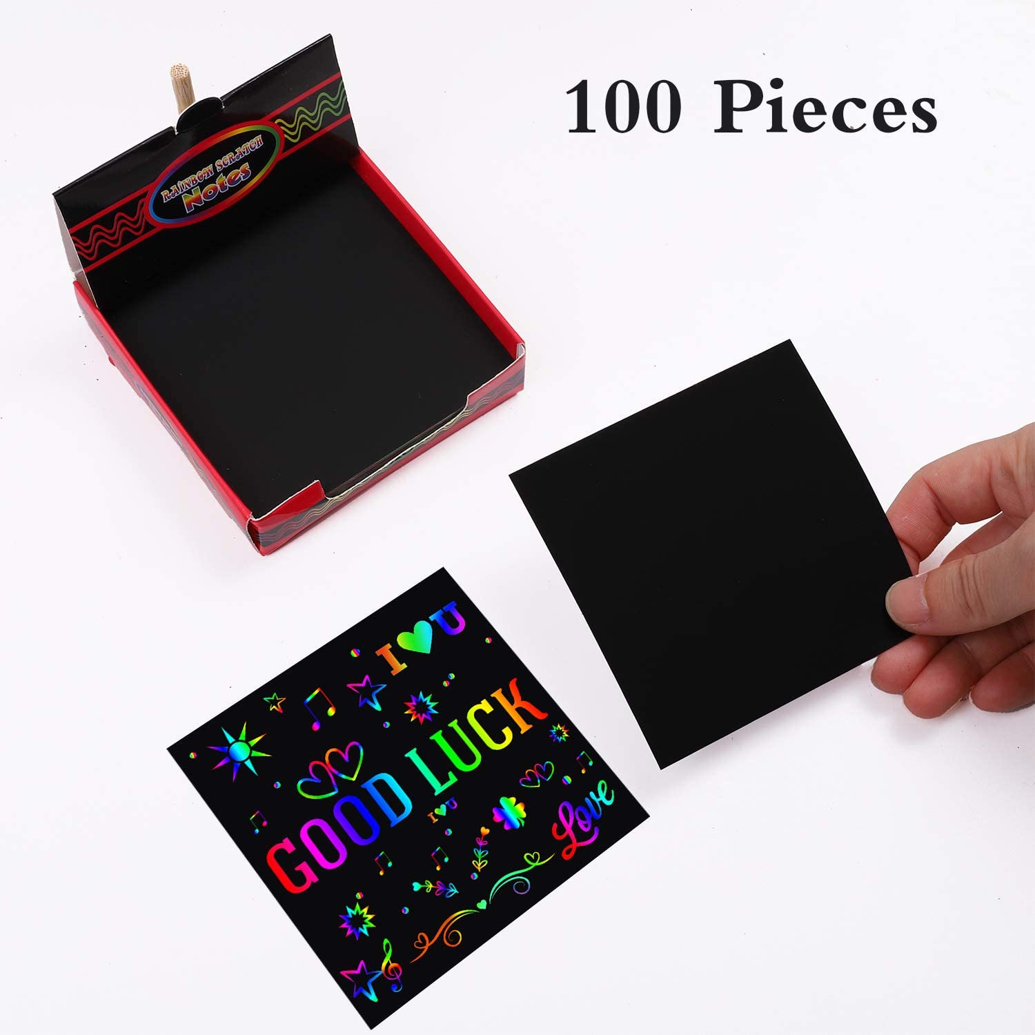 Aneco Scratch Magic Note Cubes Rainbow Scratch Off Mini Notes and 2 ...