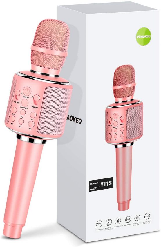 Karaoke Microphone-Aokeo K- 1 Wireless Karaoke Bluetooth Singing ...