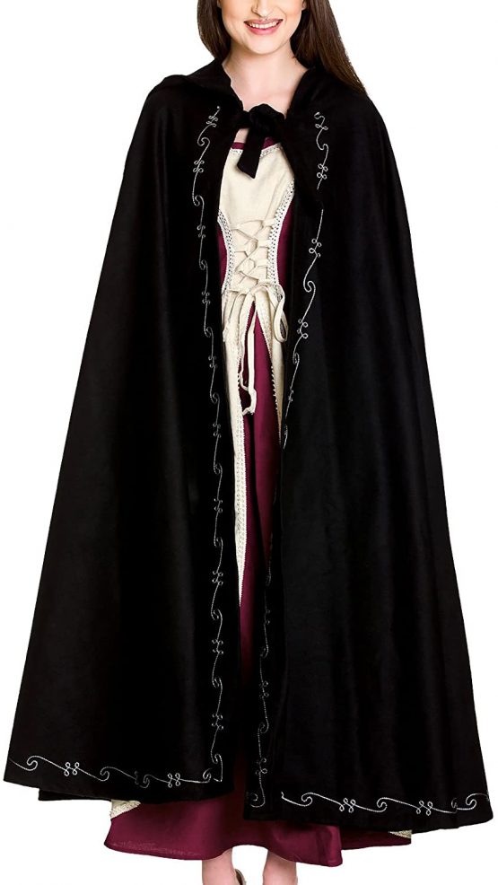 Elbenwald Medieval Cape With Long Hood – Costume Accessory Middle Ages ...