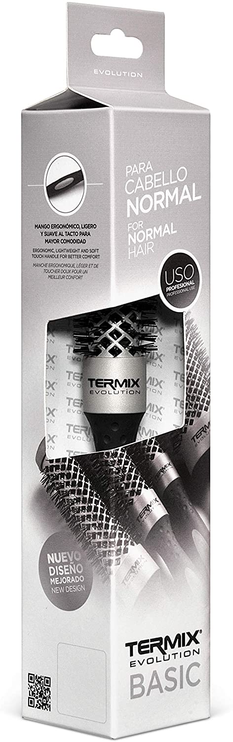 Termix Evolution Basic Ø 12 mm – Hairbrush for normal hair with ionized bristles for hair of ...