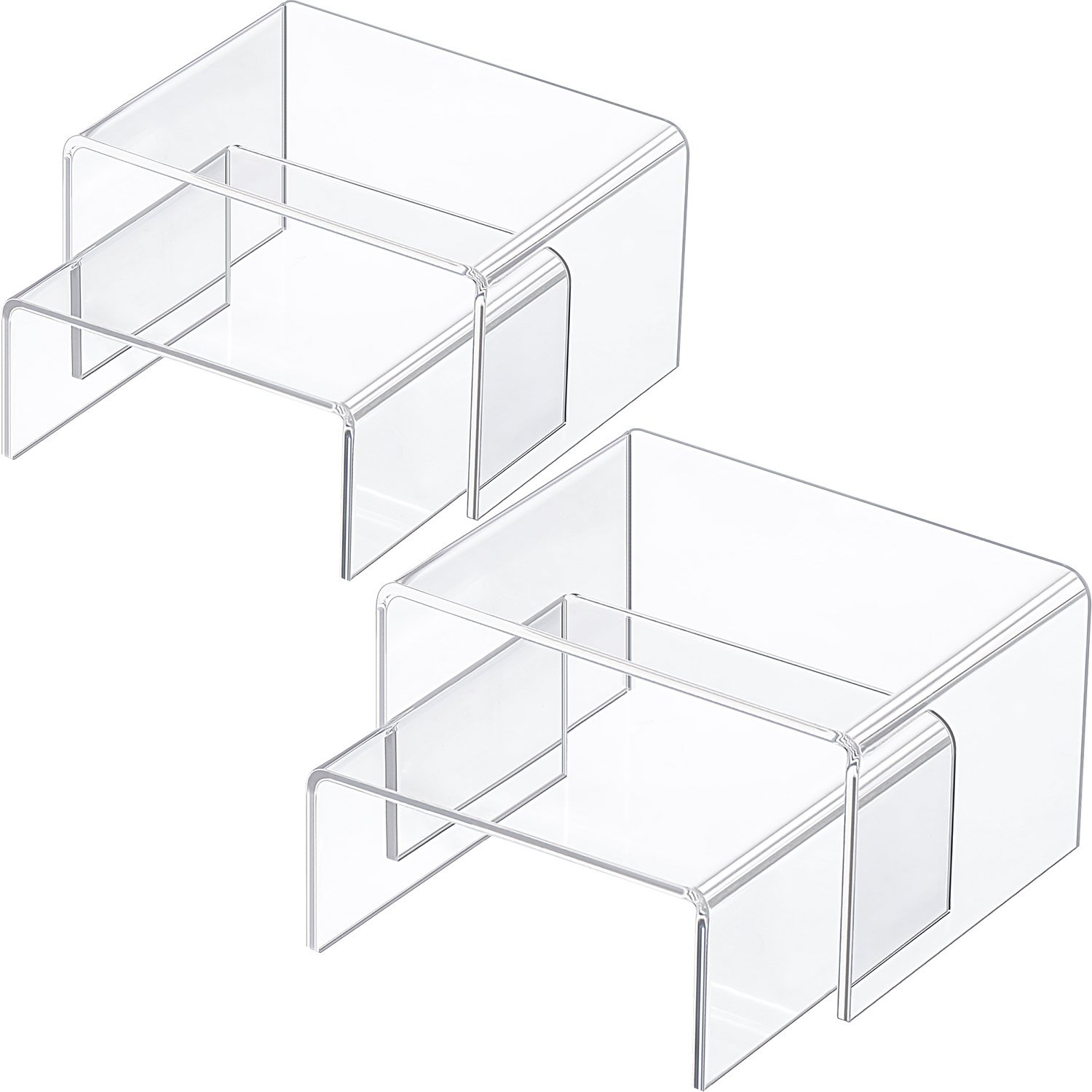 Chuangdi Clear Acrylic Display Risers, Jewelry Display Risers Showcase ...