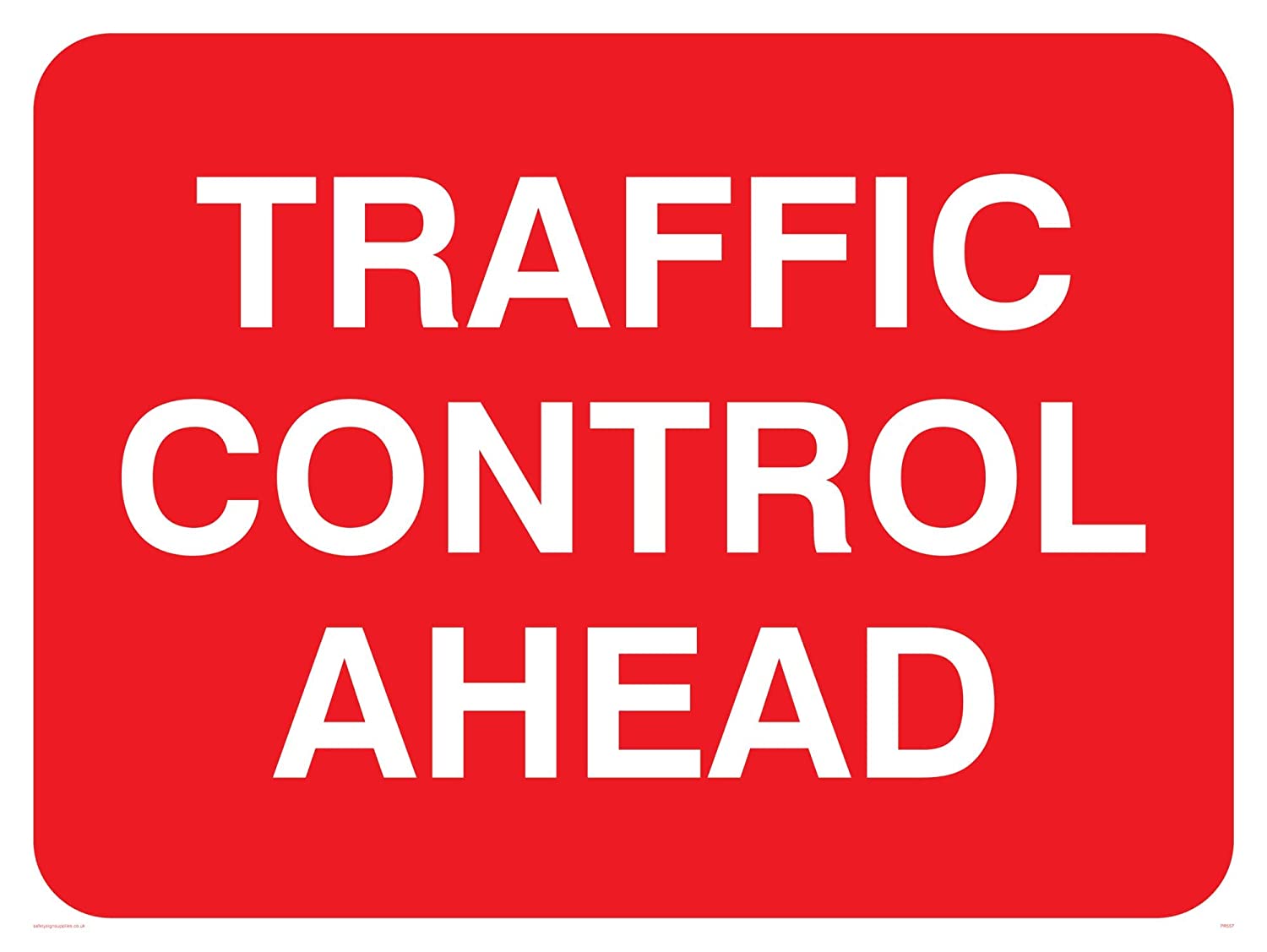 Viking Signs PR557-A3L-AC”Traffic Control Ahead” Sign, Aluminium ...