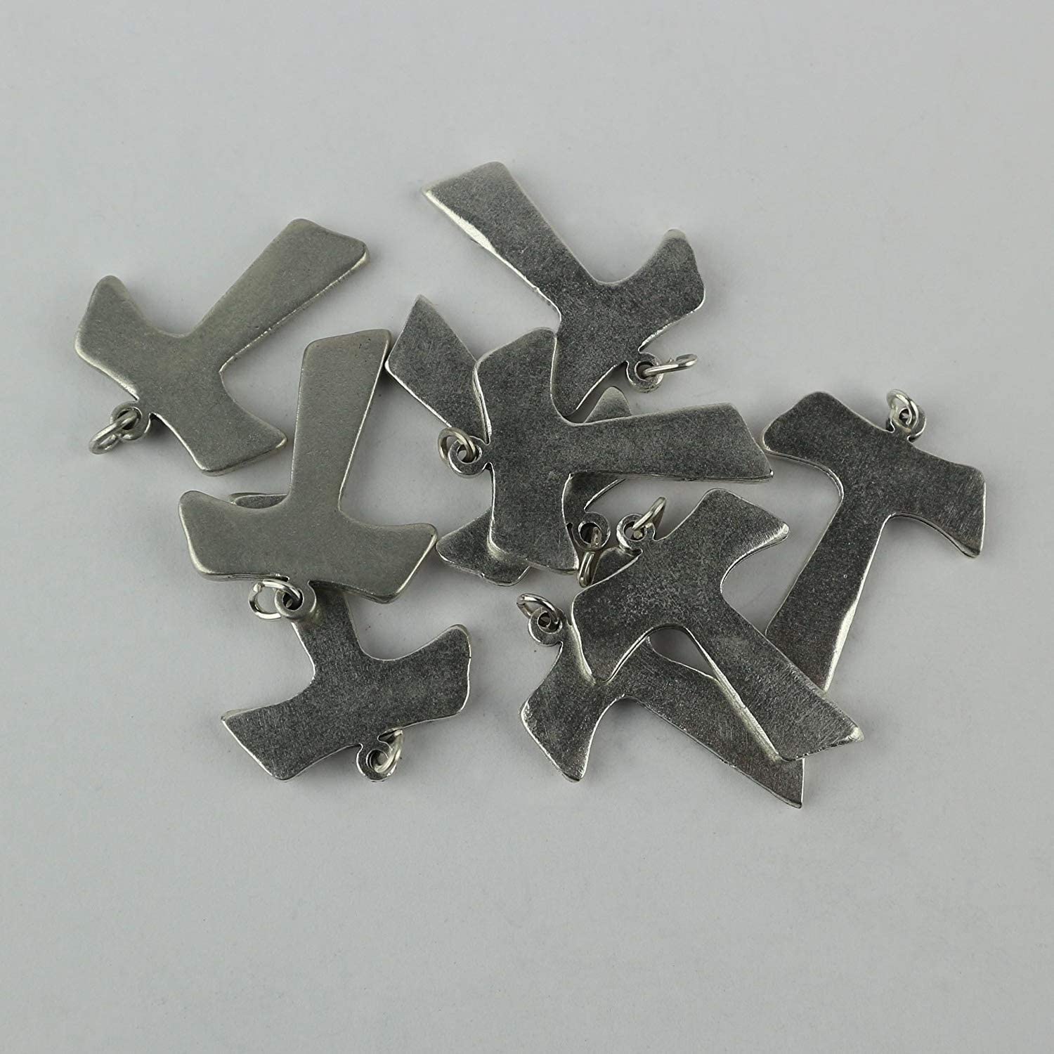 Silver Plated Tau cross Pendant – Franciscan Tau Cross – Charms for DIY ...