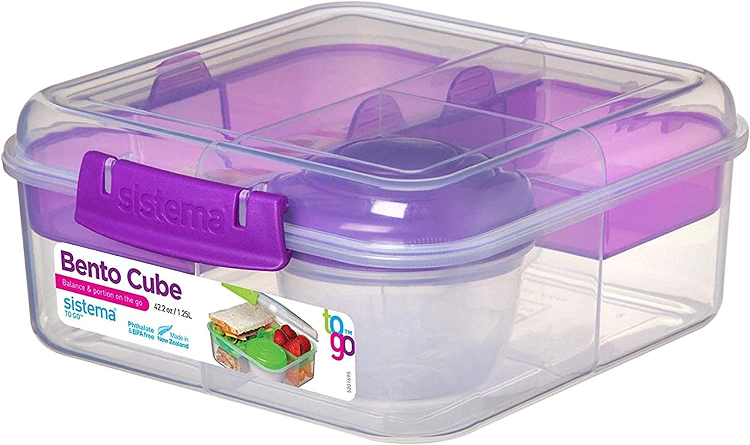 Sistema Bento Box TO GO | Lunch Box with Yoghurt/Fruit Pot | 1.25 L ...