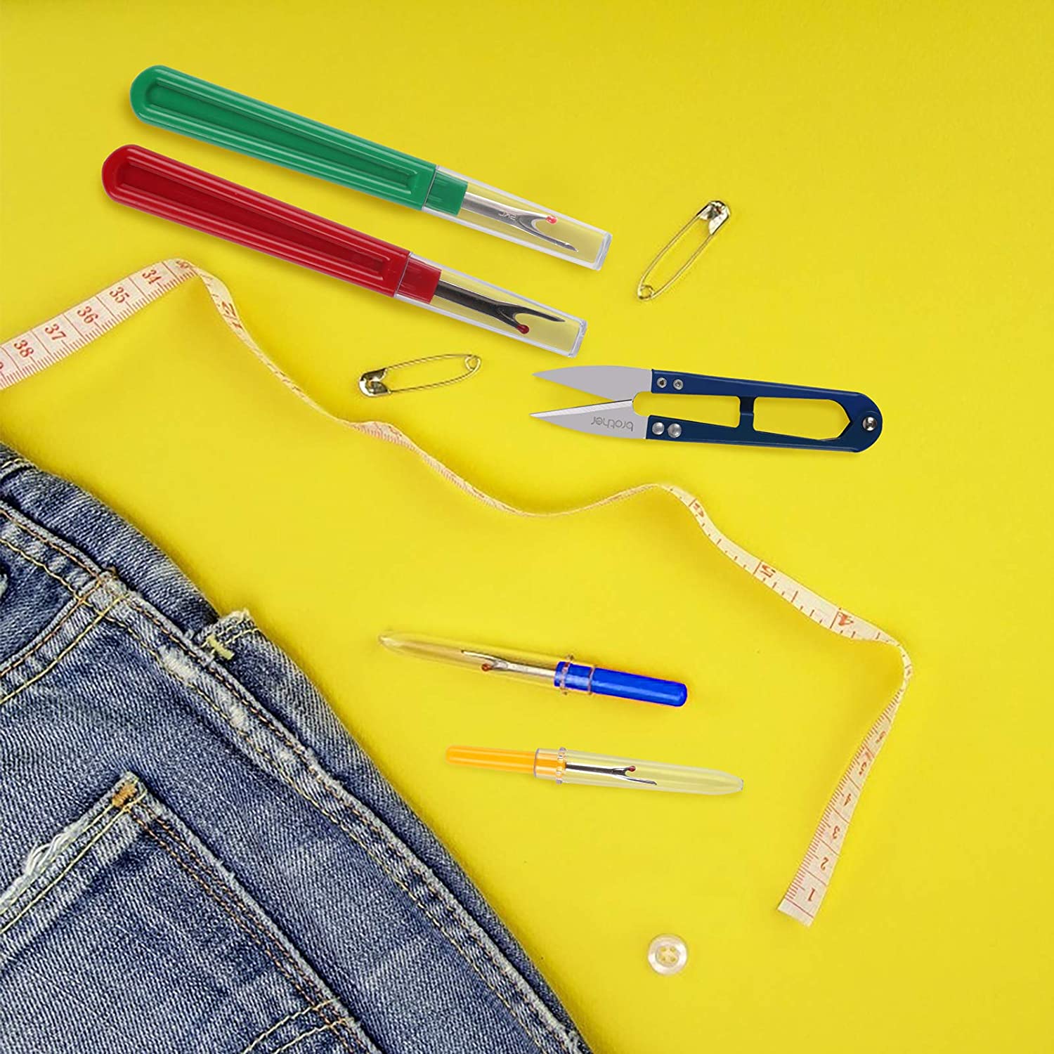 8pcs Seam Ripper Kit CHIFOOM Sewing Stitch Thread Unpicker with Scissor ...