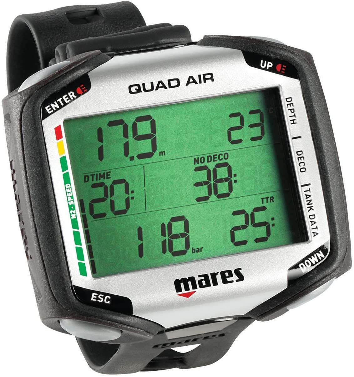Mares Quad Air with transmitter, integrated dive computer – BigaMart